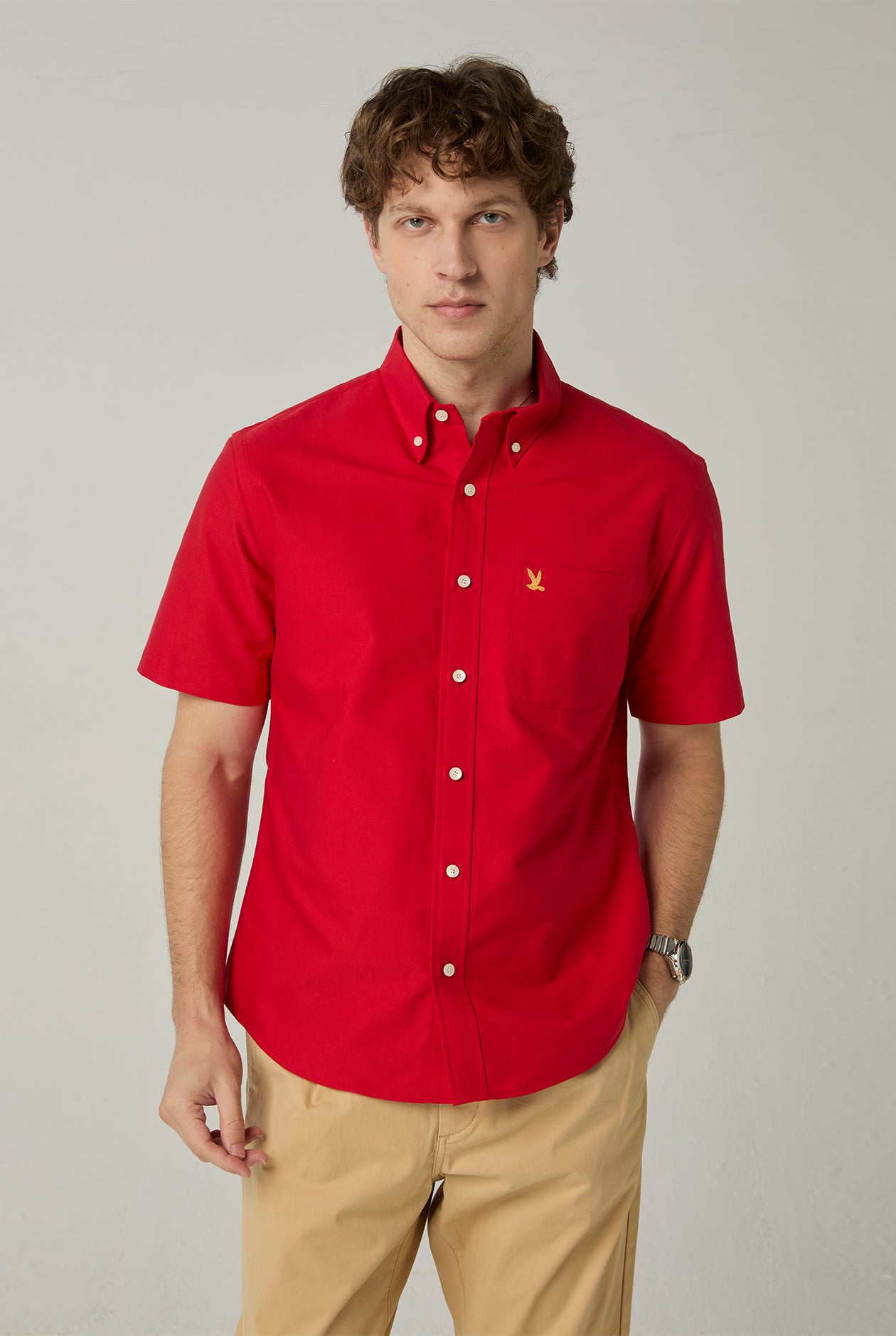 EMBROIDERED BIRD LOGO OXFORD SHIRT – CC Double O Official Store