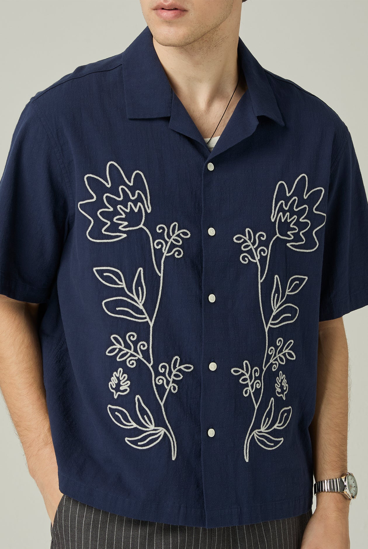 EMBROIDERED CAMP COLLAR SHIRT – CC Double O Official Store