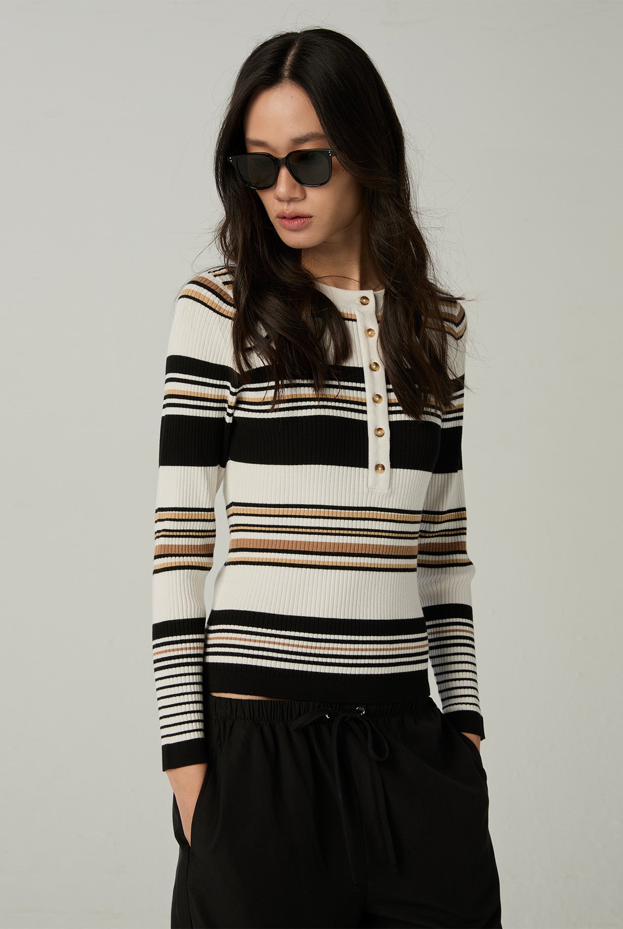RIBBED BUTTON-UP TOP – CC Double O Official Store