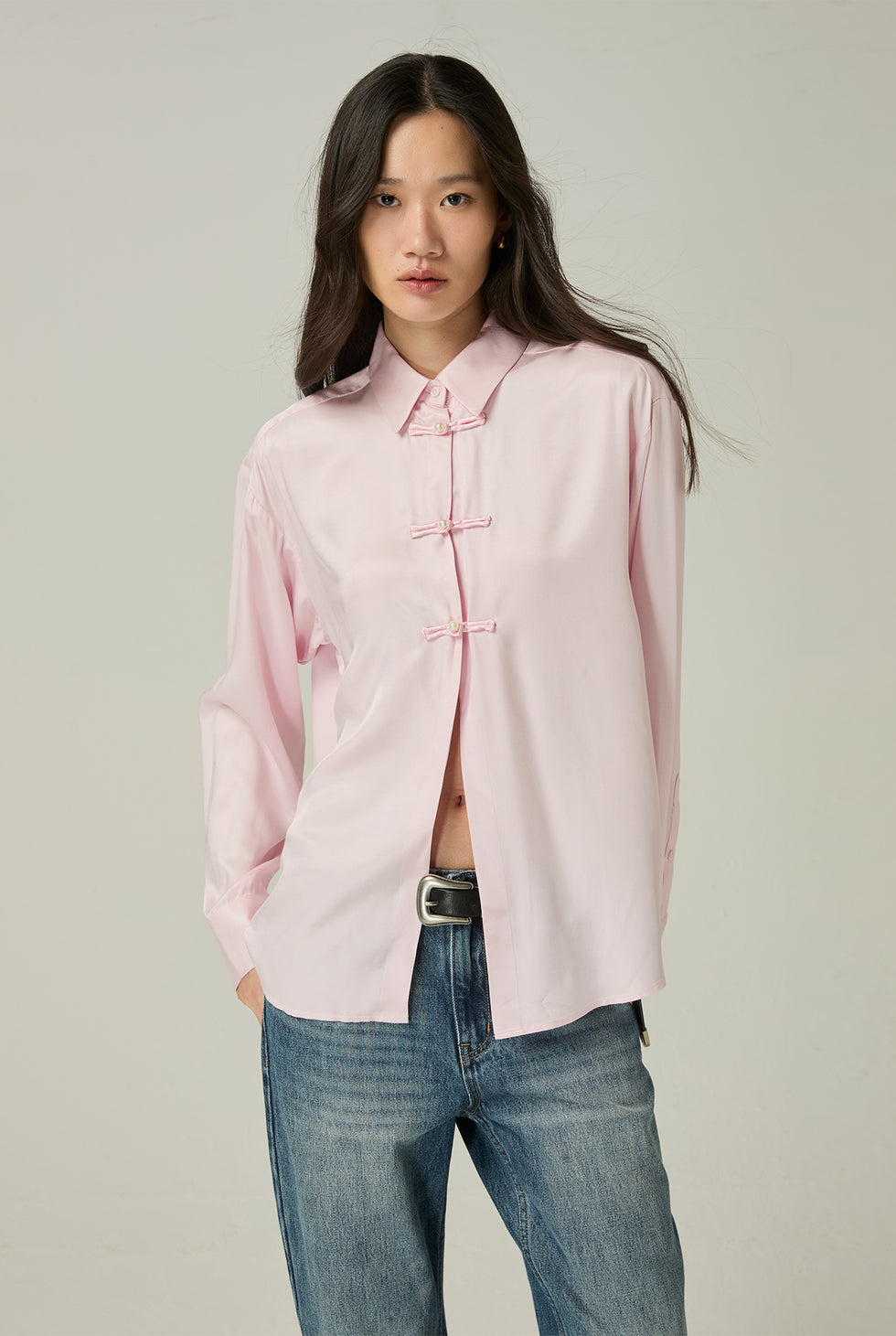 FROG BUTTON DETAIL BLOUSE – CC Double O Official Store