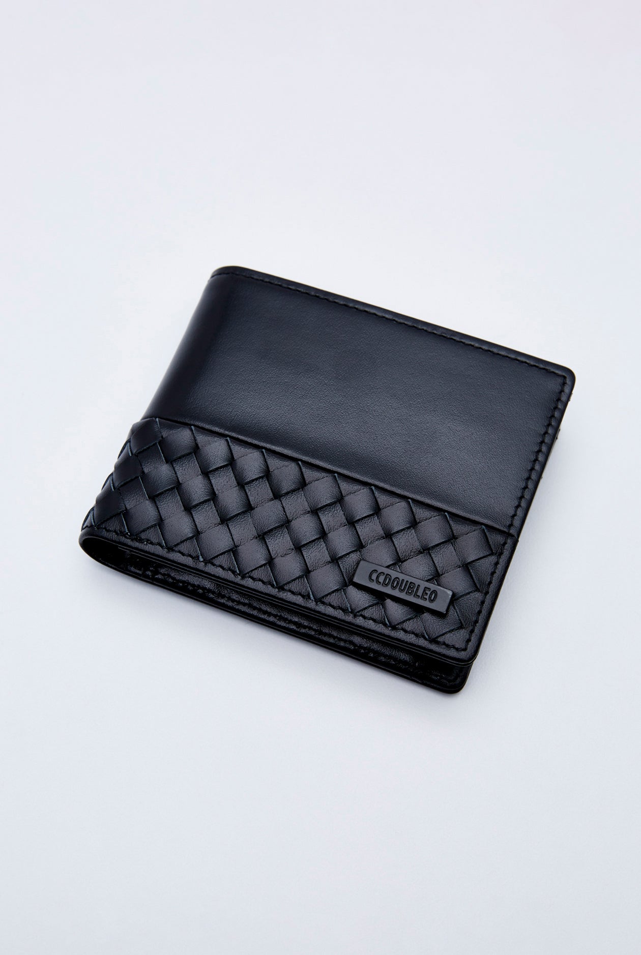 BRAIDED PANEL LEATHER WALLET – CC Double O Official Store